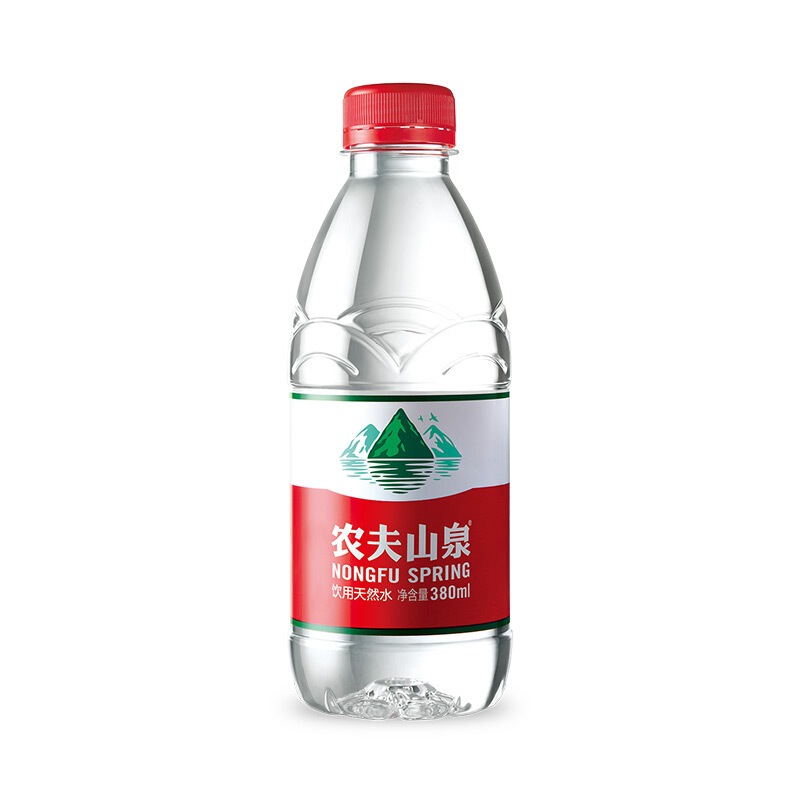 【满2箱区域包邮】农夫山泉 饮用水380ml*24瓶/箱 饮用天然水有矿泉水瓶装水水支装水整箱装 - 办公用品 办公文具